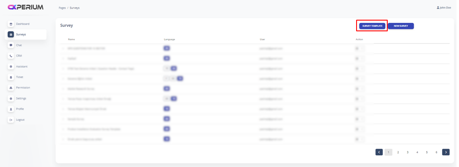 Using Survey Templates | Cxperium